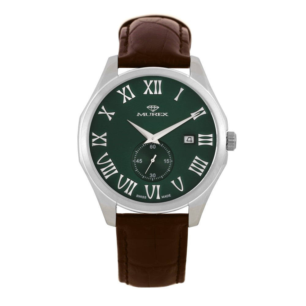 Men's watch, quartz movement, green dial - MUR-0013