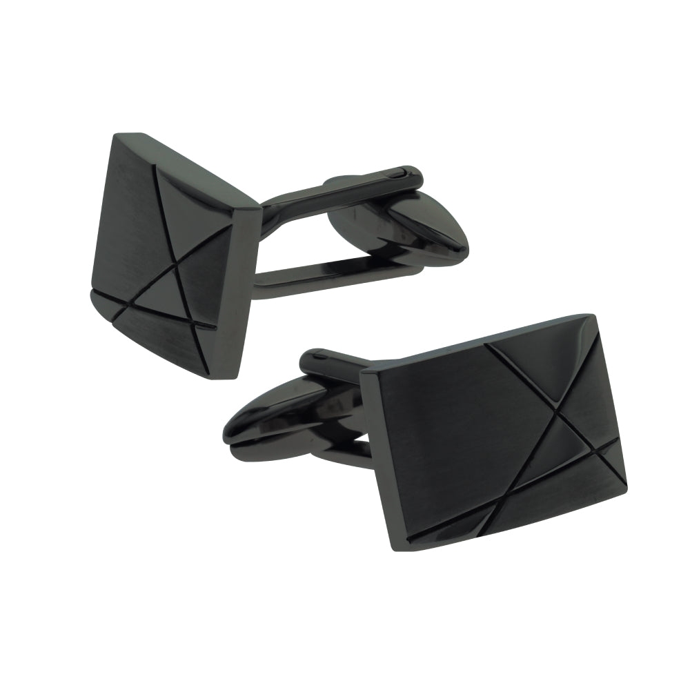 Matte black cufflink - OPTCF-0026