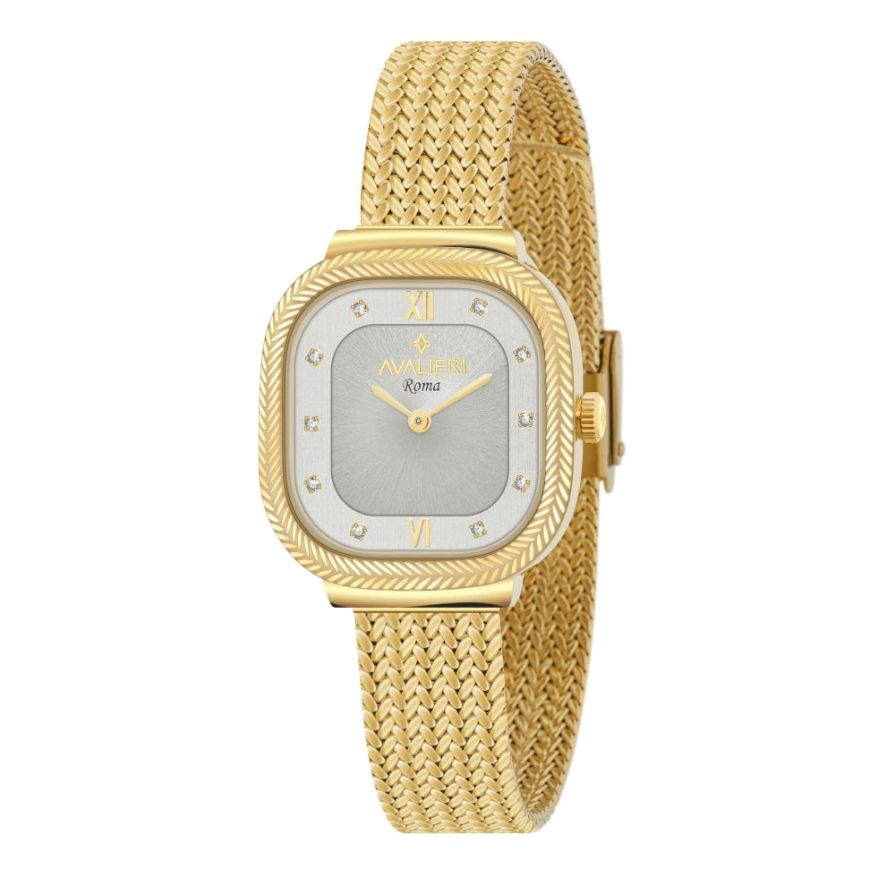 Avalieri Women's Quartz Watch with Silver Dial - AV-2624B