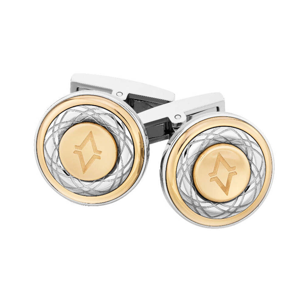 Silver and gold cufflinks - AVC-0135