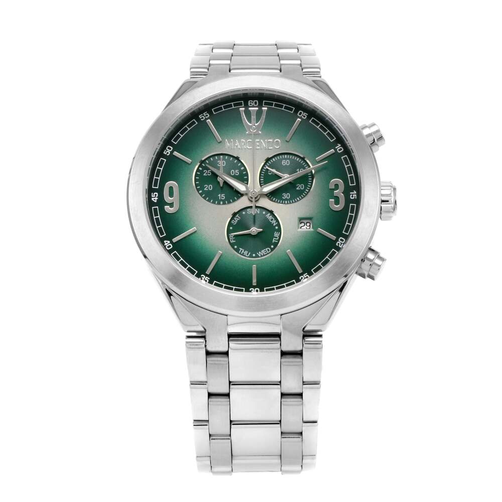 Men's watch, quartz movement, green dial - MAR-0057