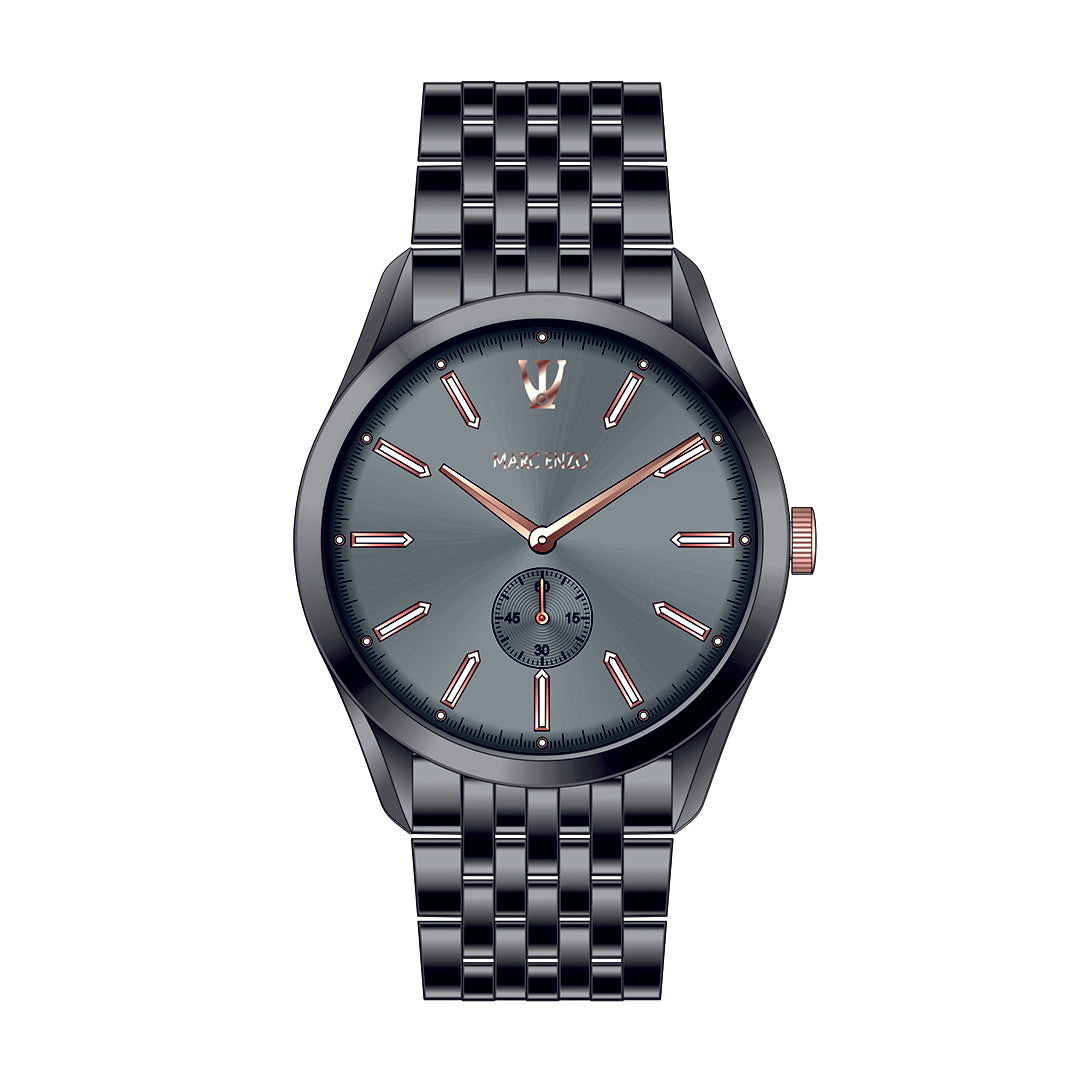 Marc Enzo Men's Quartz Watch with Grey Dial - MAR-0132
