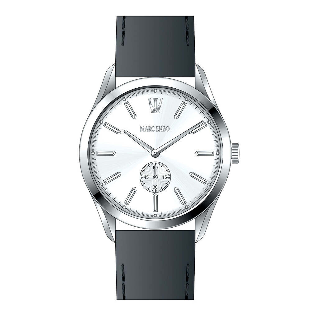 Men's watch, quartz movement, white dial color - MAR-0086