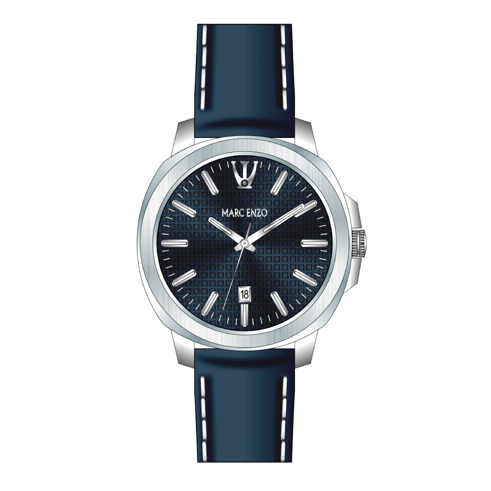 Men's watch, quartz movement, blue dial color - MAR-0085