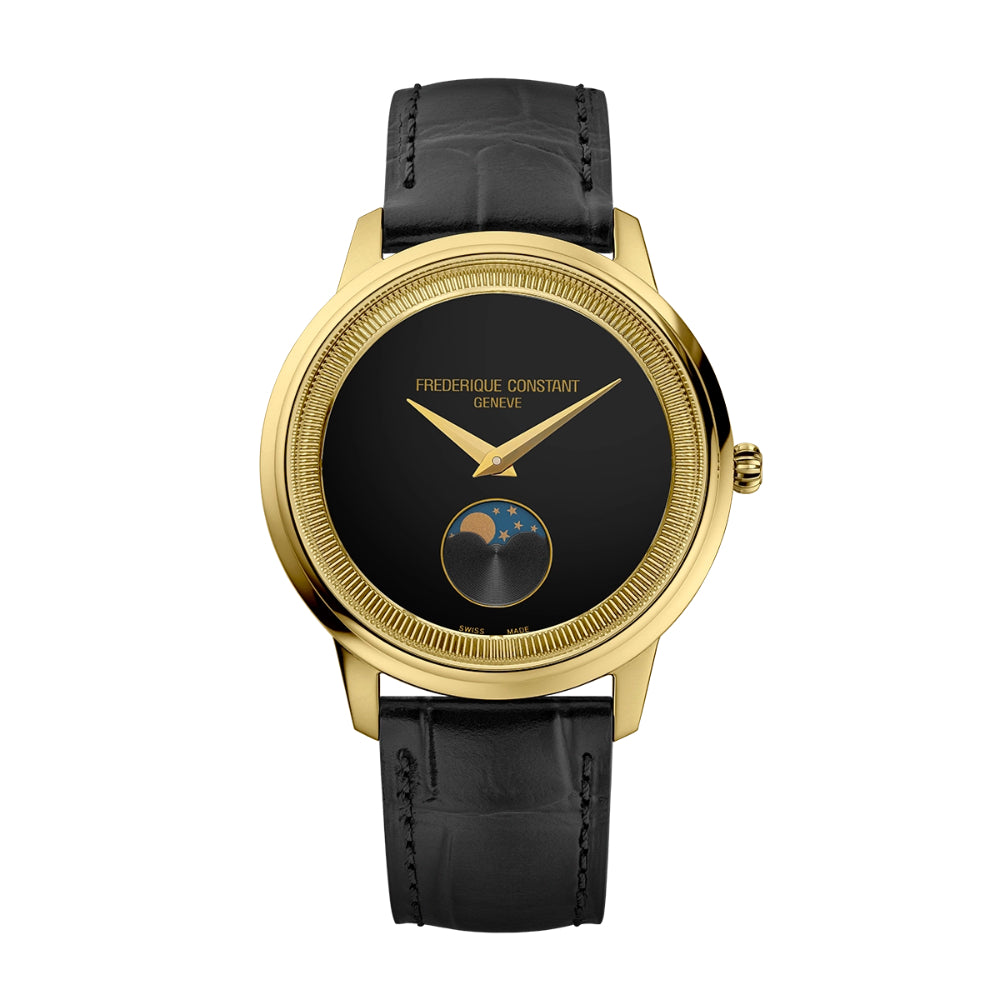 Frederique Constant Classics Moneta Moon Phase Quartz Men's Watch with ...
