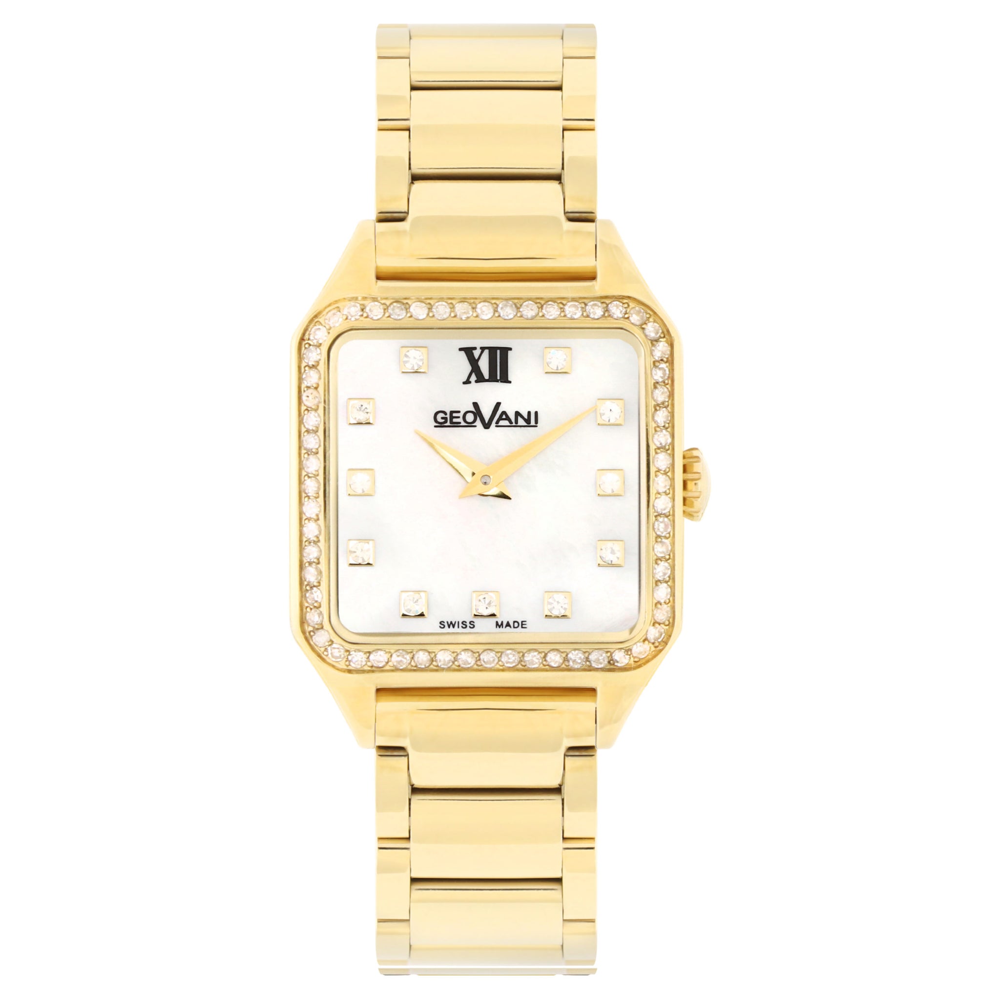 Women's watch, quartz movement, pearly white dial color - GEO-0009