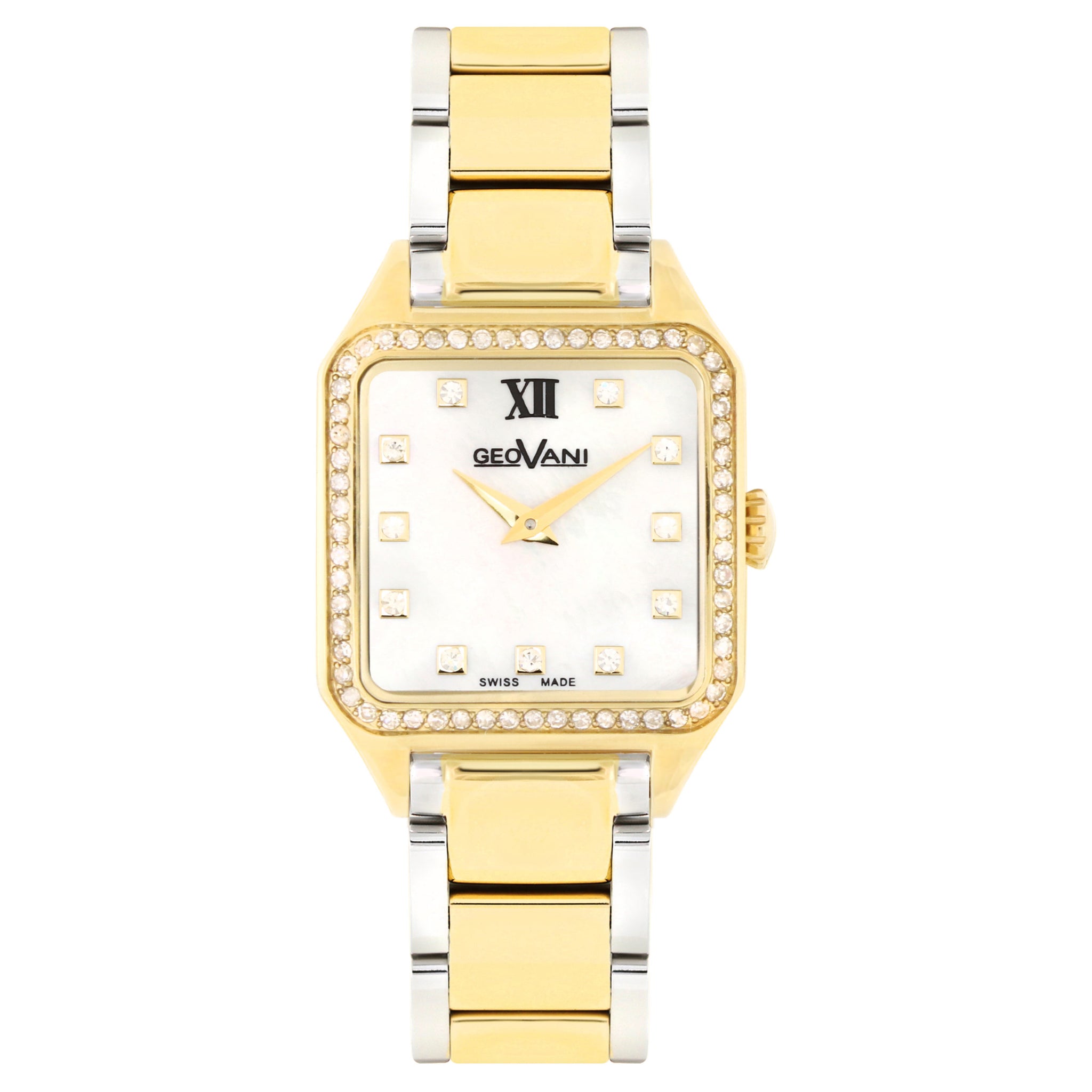 Women's watch, quartz movement, pearly white dial color - GEO-0012