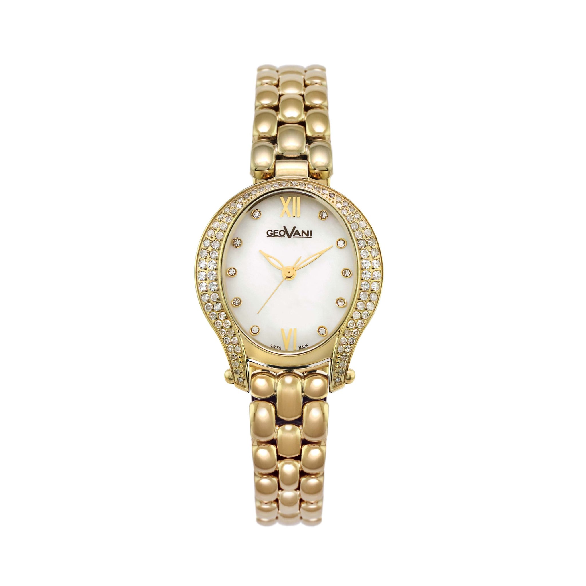 Women's watch, quartz movement, pearly white dial color - GEO-0025