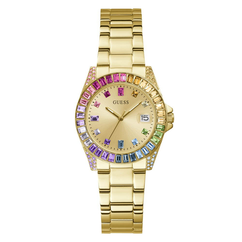 Women's watch, quartz movement, gold dial color - GWC-0266