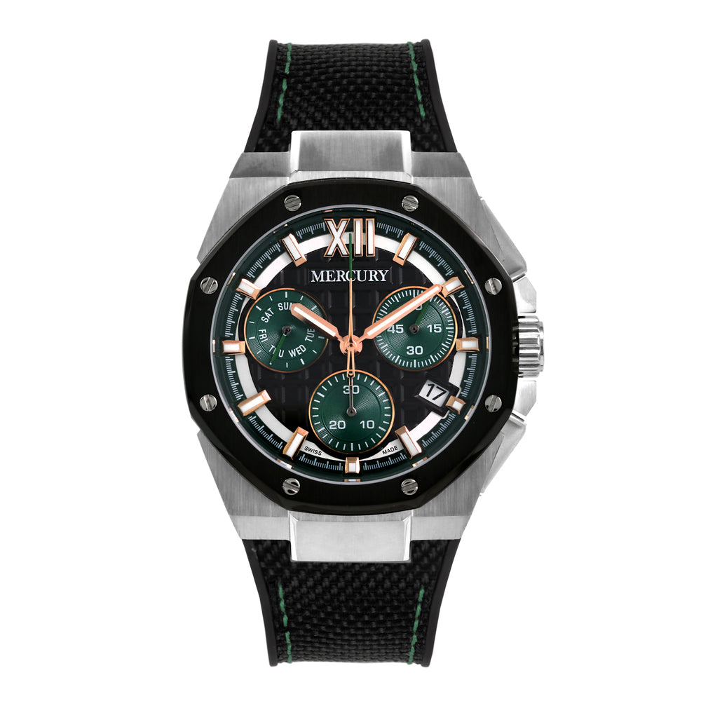 Men's watch, quartz movement, green dial - MER-0107