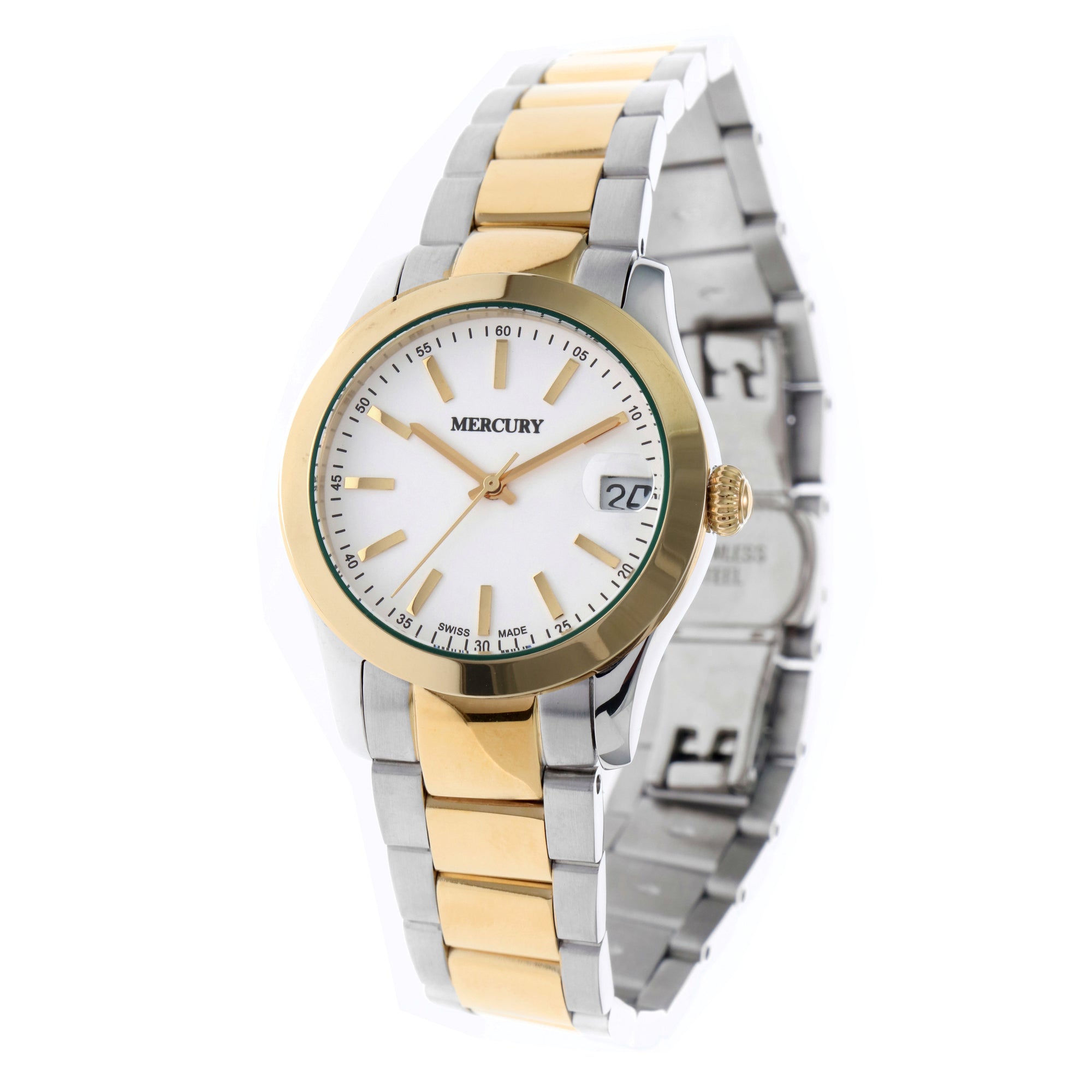 ساعة نسائية حركة كوارتز لون مينا أبيض - MER-0030