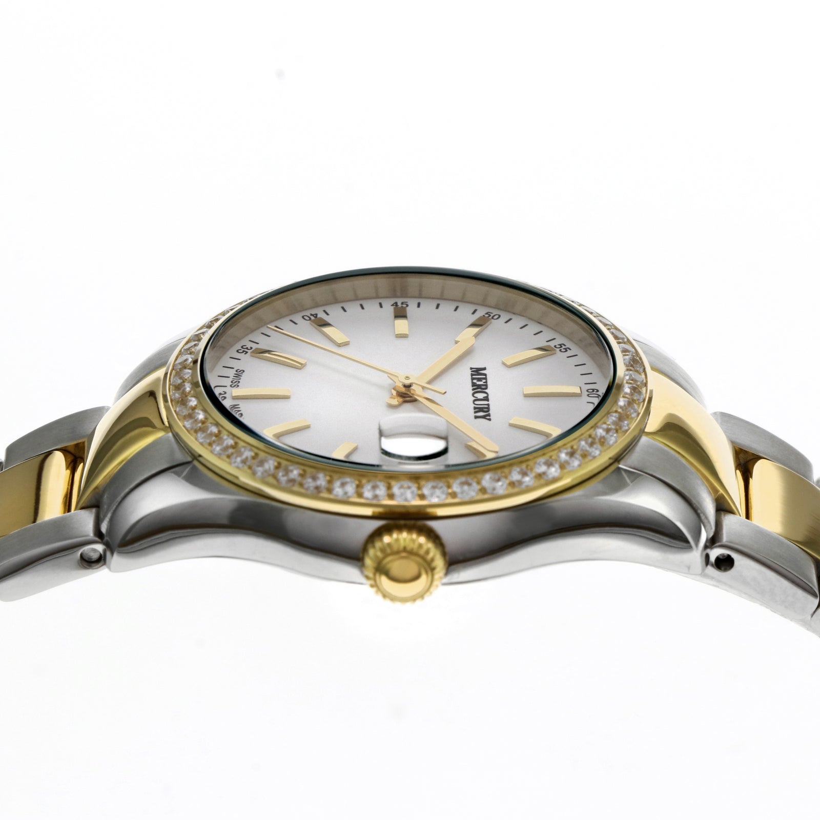 ساعة نسائية حركة كوارتز لون مينا أبيض - MER-0030