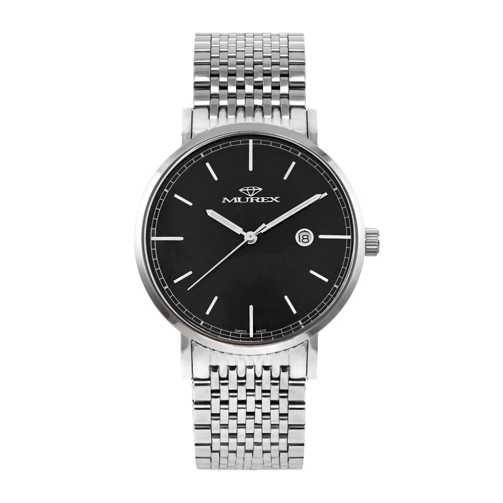 Men's watch, quartz movement, black dial - MUR-0042