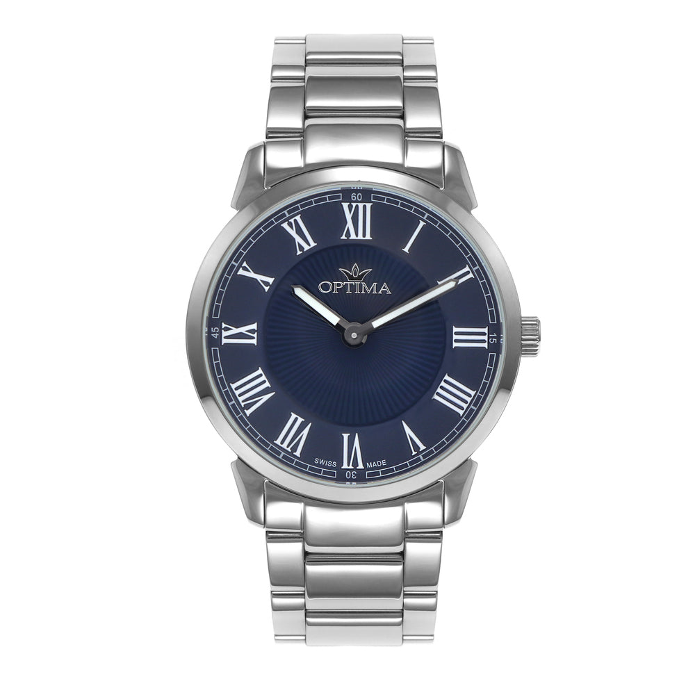 Women's watch, quartz movement, blue dial color - OPT-0045