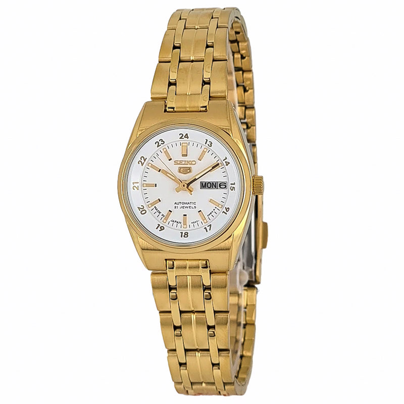 ساعة سيكو لنساء أوتوماتيكية انالوج ميناء باللون الابيض SEIKO-0035