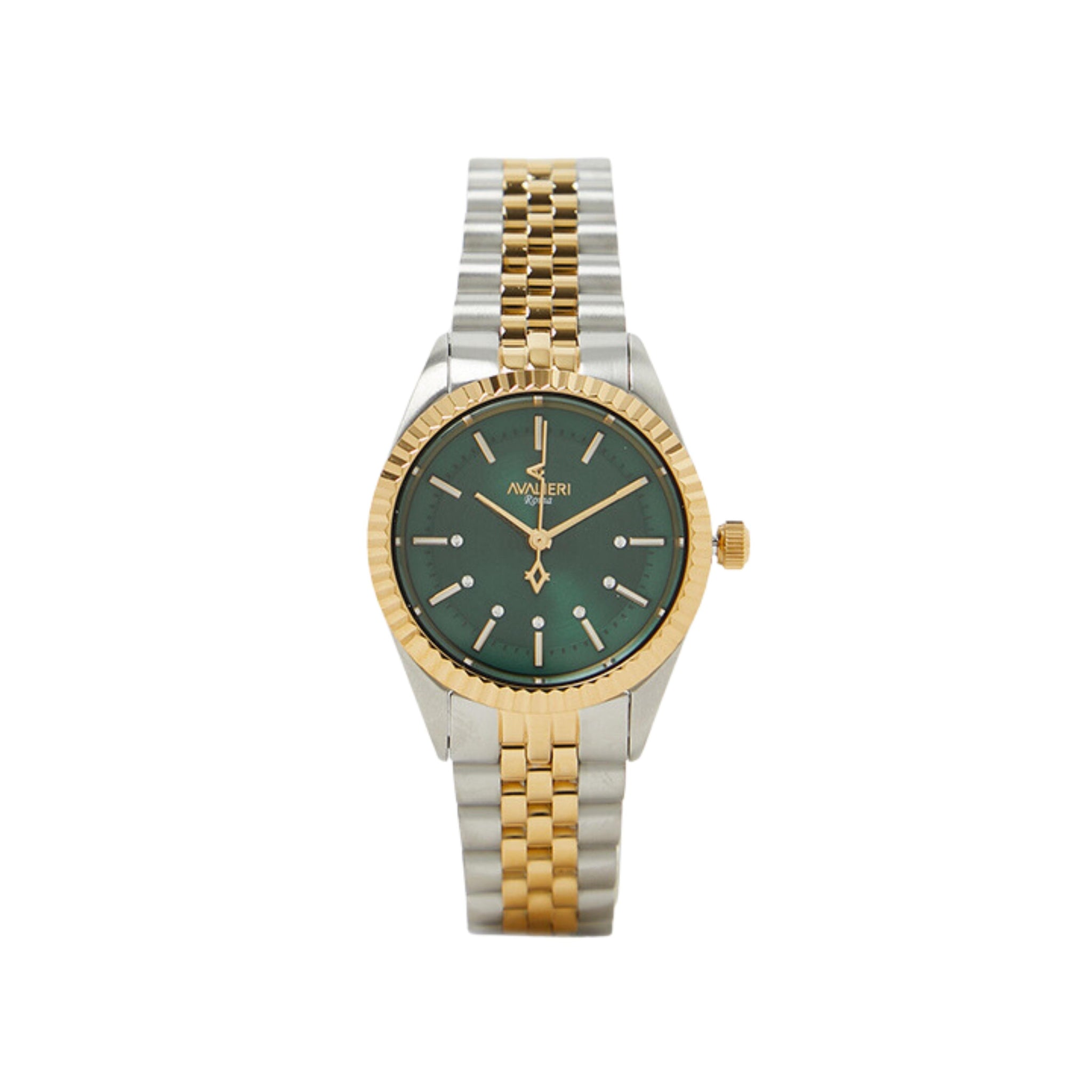 Women's quartz watch, green dial color - AV-2606B