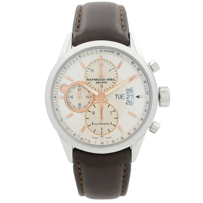 Men's watch, automatic movement, white dial - RW-0066