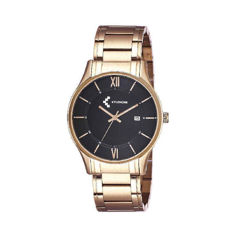 Men's watch, quartz movement, black dial - KM-0066