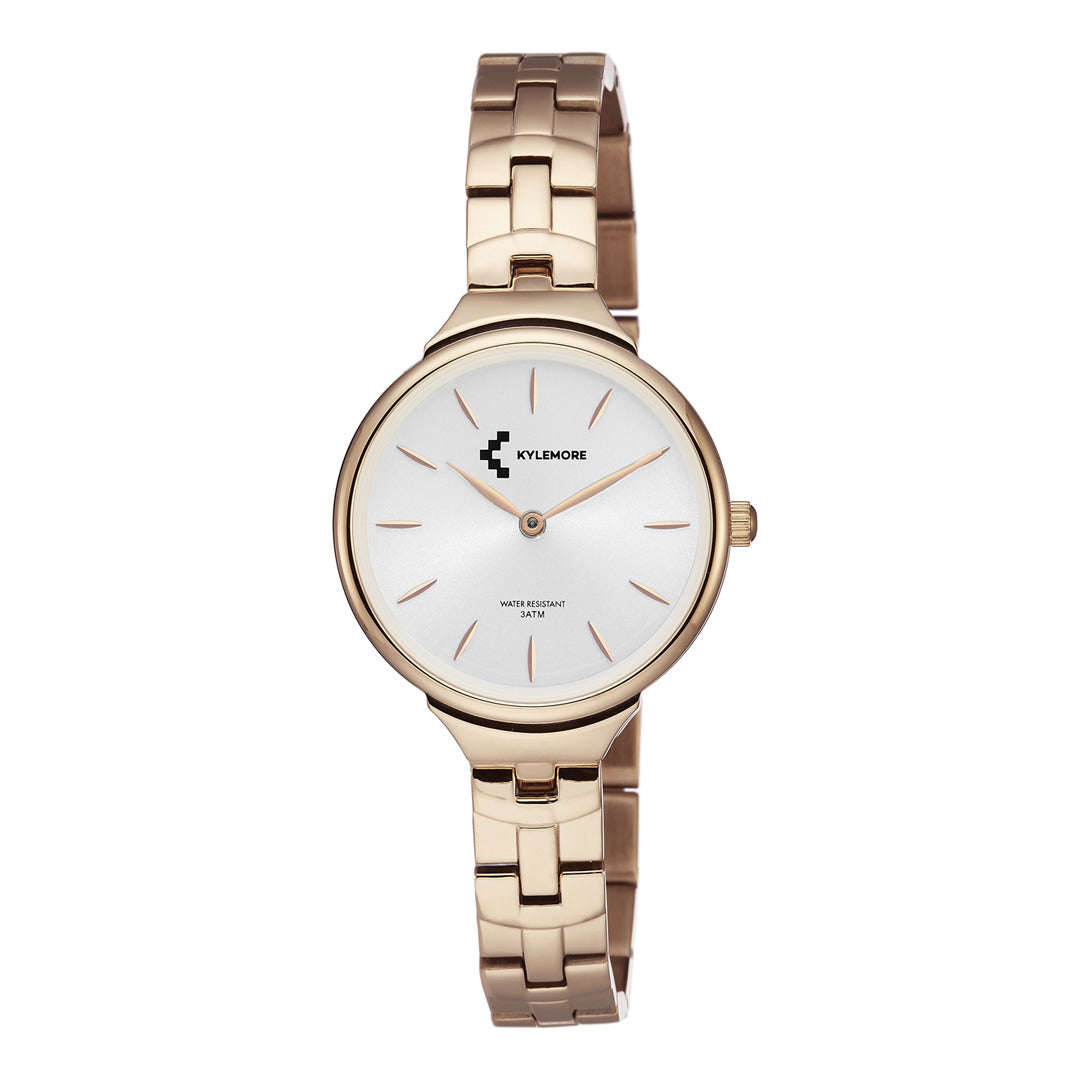 Men's and women's watch, quartz movement, white dial color - KM-0117