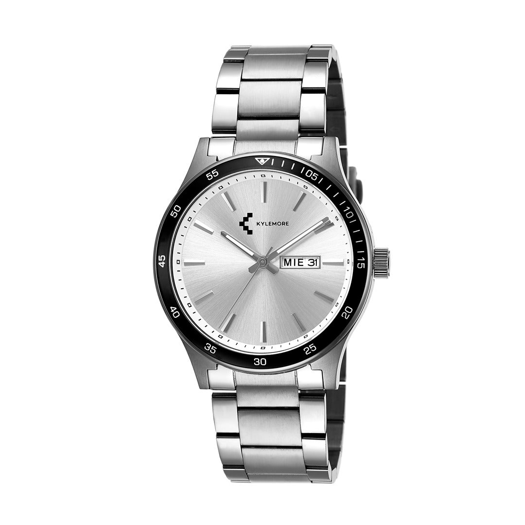 Watch for men and women, quartz movement, silver dial color - KM-0127