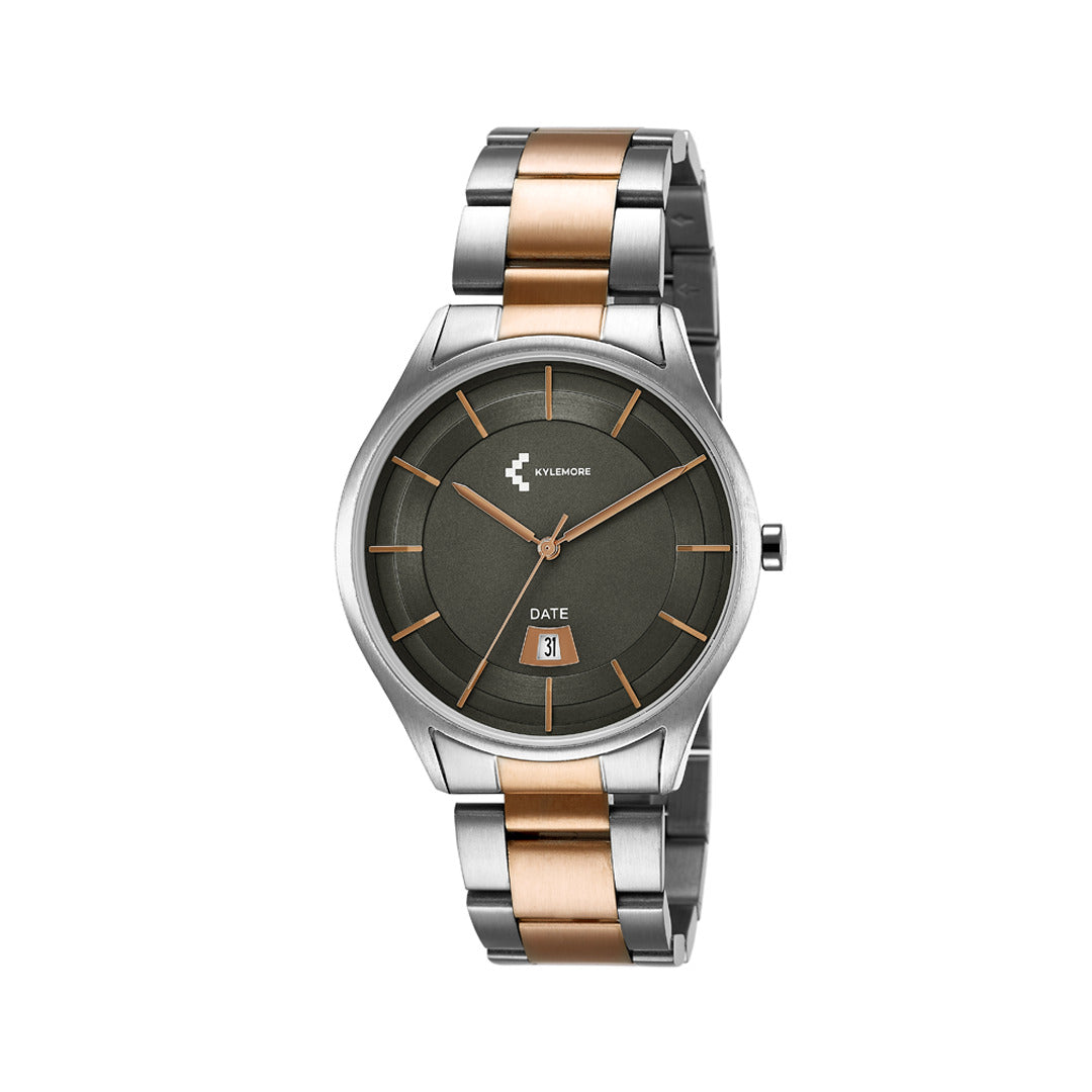 Men's and women's watch, quartz movement, black dial - KM-0132