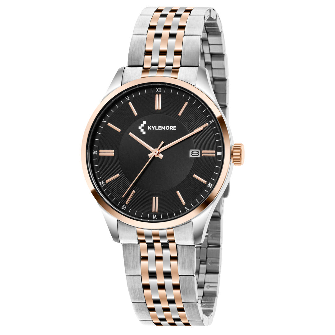 Men's watch, quartz movement, black dial - KM-1030