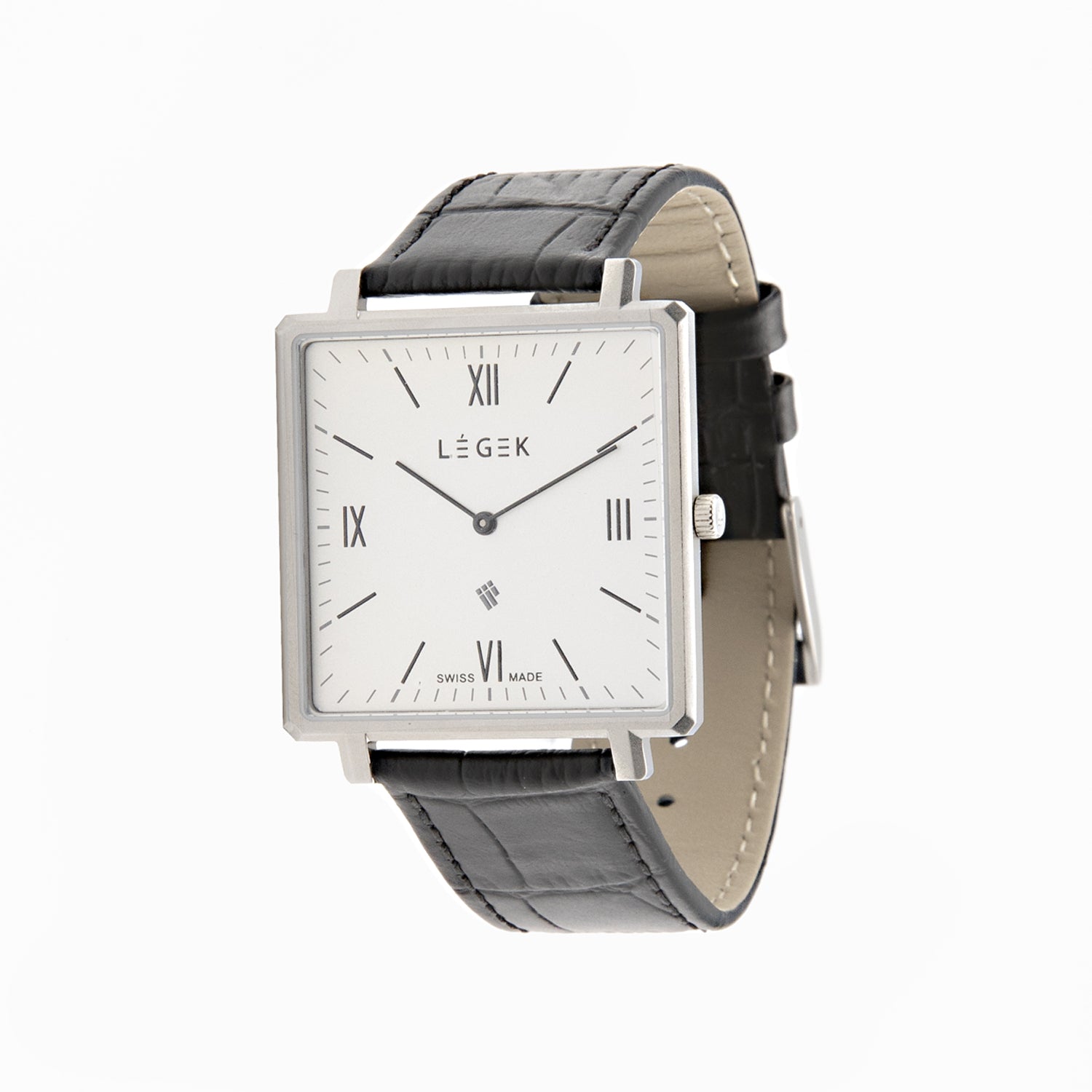 Men's watch, quartz movement, white dial - LEG-0021