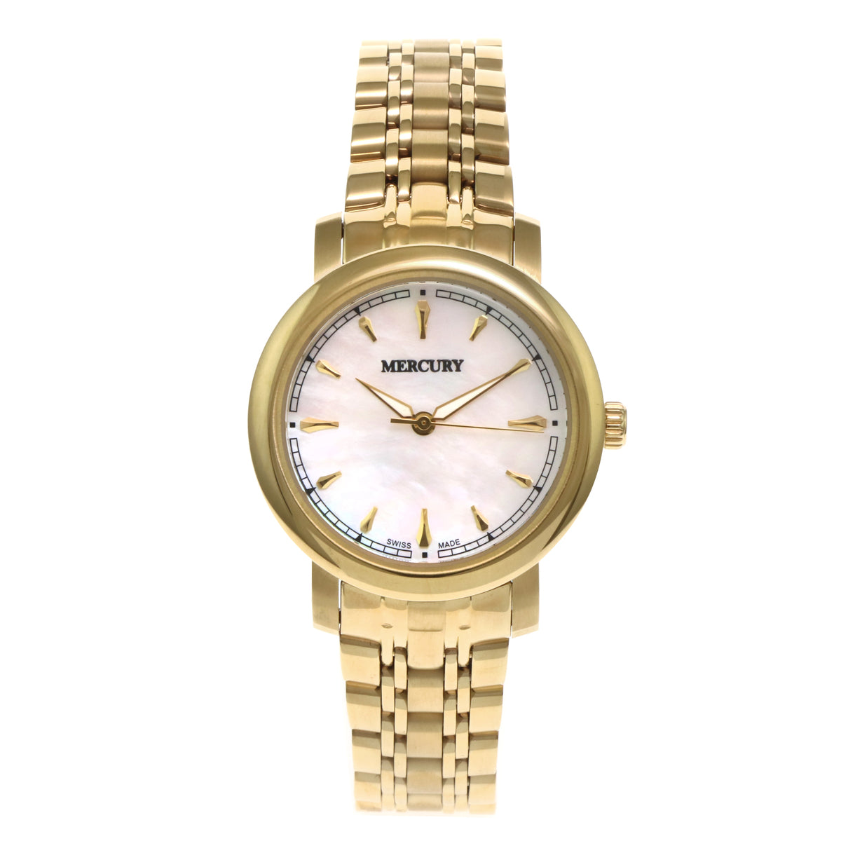 Women's watch, quartz movement, pearly white dial color - MER-0003