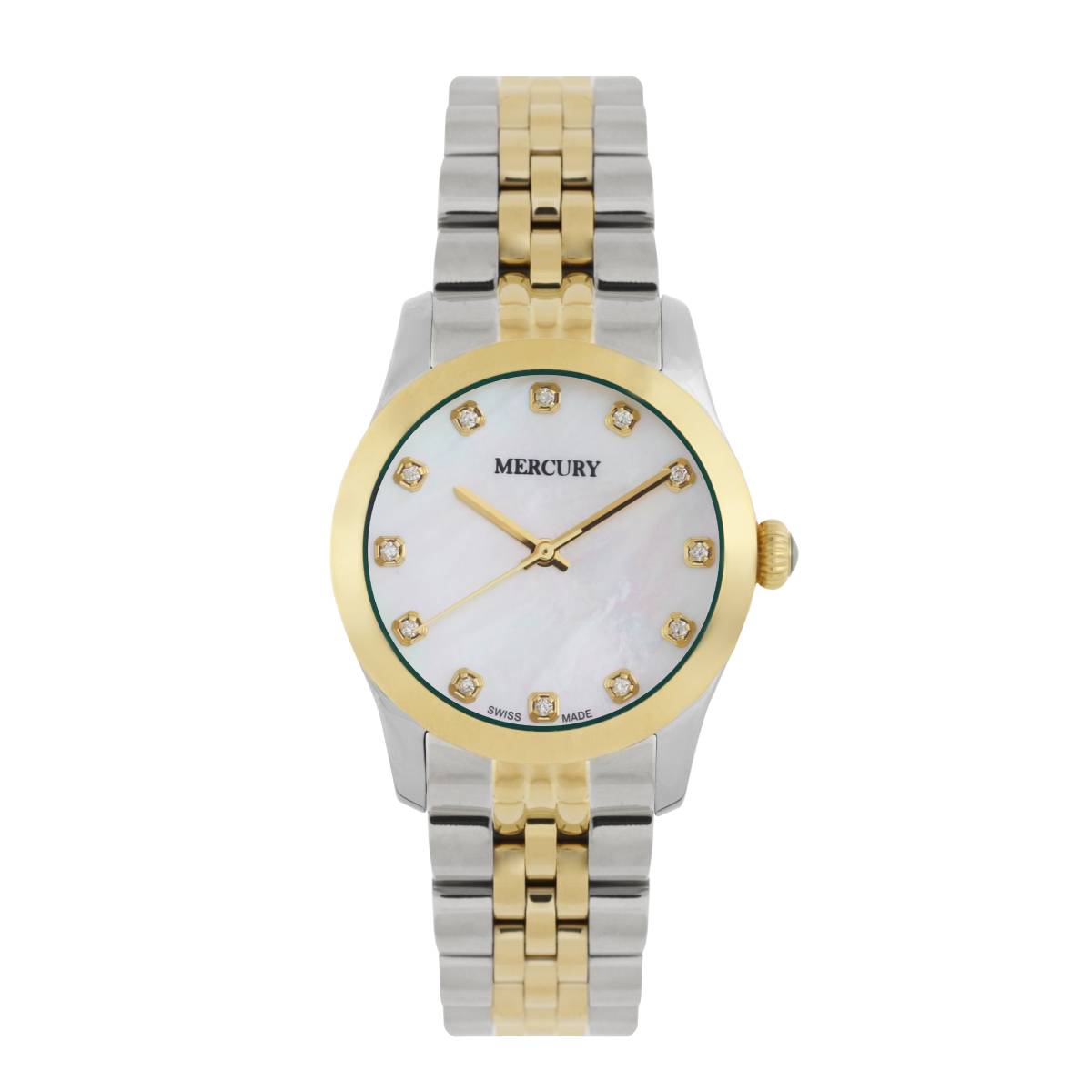 Women's watch, quartz movement, pearly white dial color - MER-0024